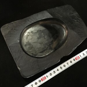 G1132 Japanese Ink Stone SUZURI Vintage Calligraphy Tool SHODO Black ...