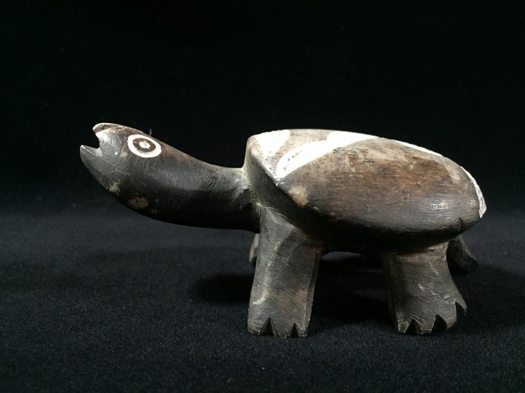 D0866 / Turtle Style Statue OKIMONO / Interior Decoration / Japanese ...