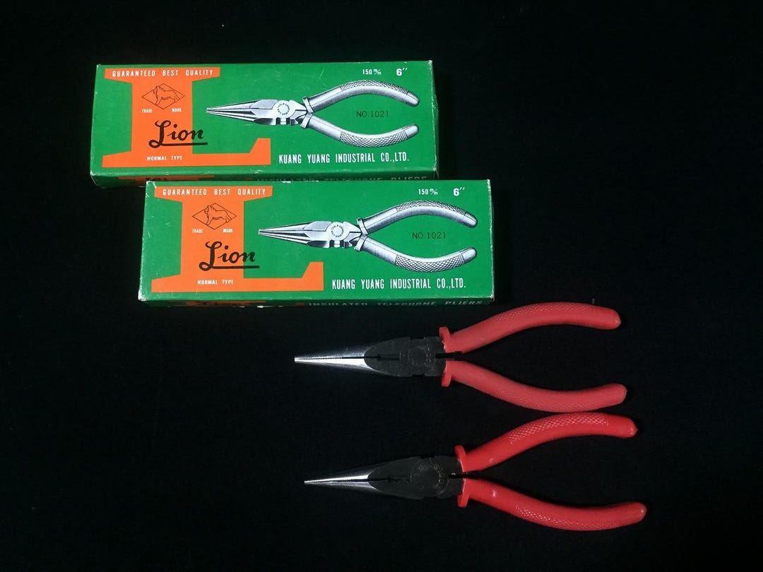 Z0444 Japanese Long-nose Pliers Set 2pc Vintage Assembly Repairing Tool ...