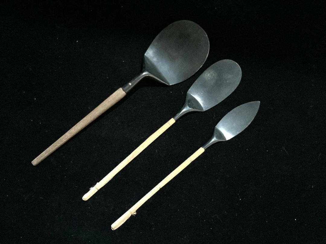 C0384 Japanese Ash Spoon HAISAJI Set Vintage Tea Ceremony Tool Three ...