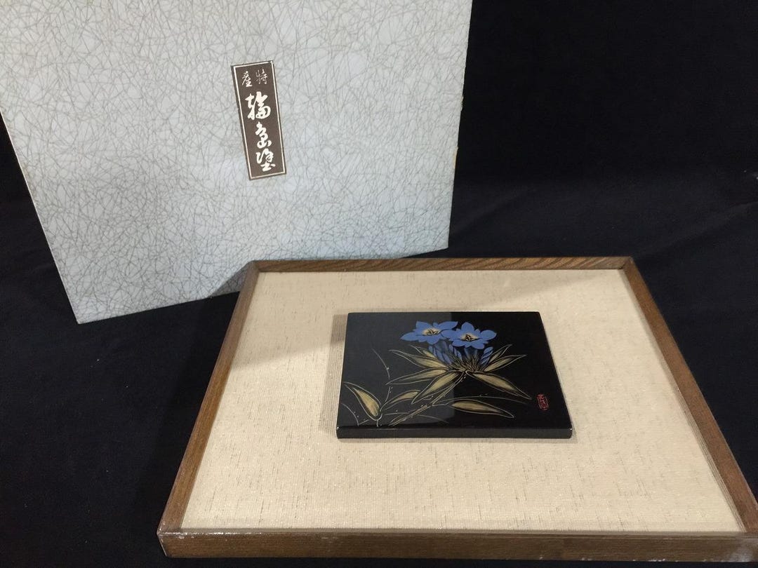 E0830 Japanese Interior Decoration Art Vintage Flower Frame WAJIMA ...