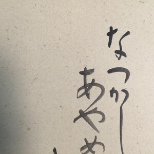 E1457 Japanese Vintage Hanging Scroll KAKEJIKU Hand Paint Paper Flower ...