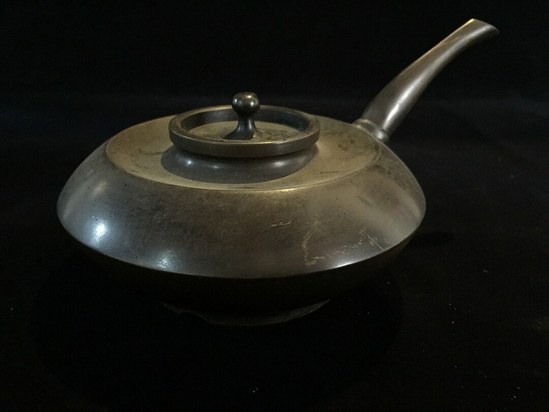 U1595 Japanese Sake Pot CHOSHI Vintage Long Spout Lidded Liquor ...