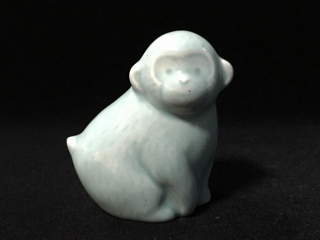 E0770 / Pottery / Monkey Style Statue OKIMONO / Japanese Vintage - Etsy