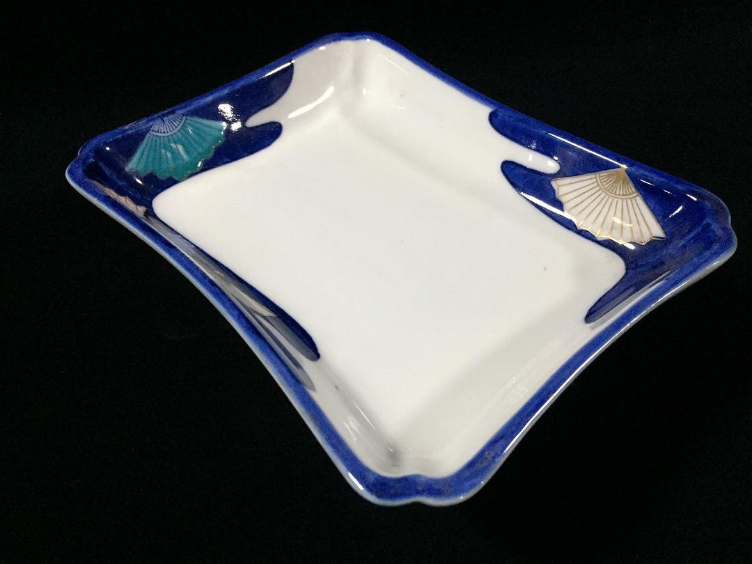 C0958 Japanese Porcelain Serving Plate Vintage Tableware Signed Unique ...