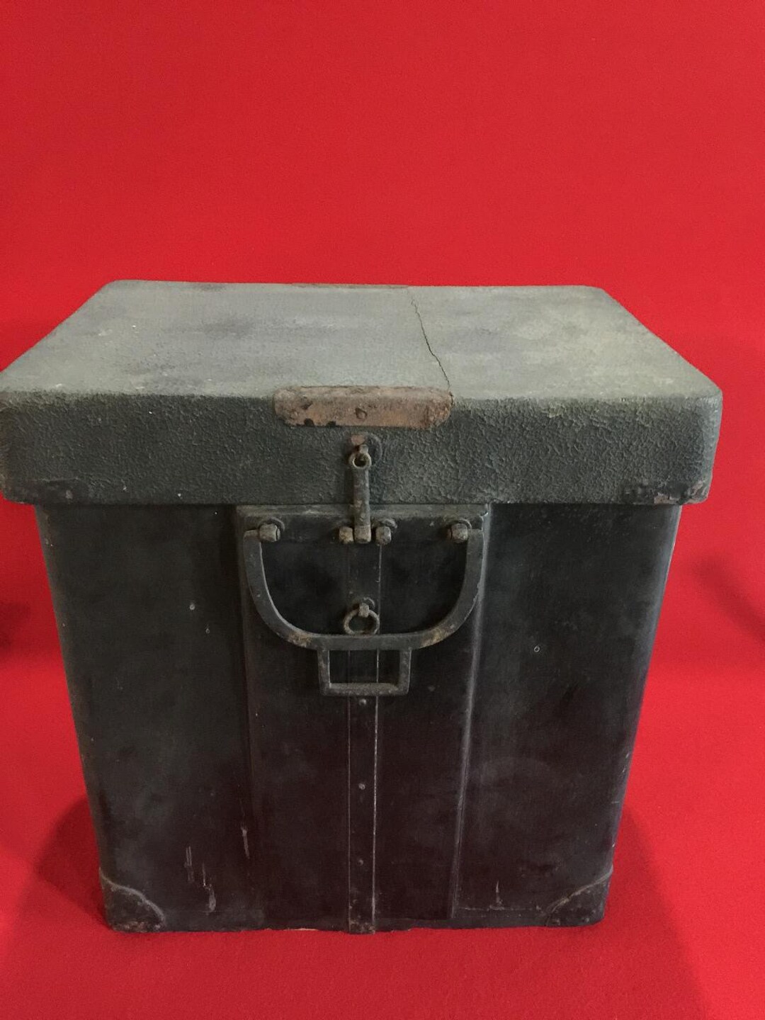 Z1719 Japanese SAMURAI Armor Chest YOROIBITSU Vintage Lidded Handle ...