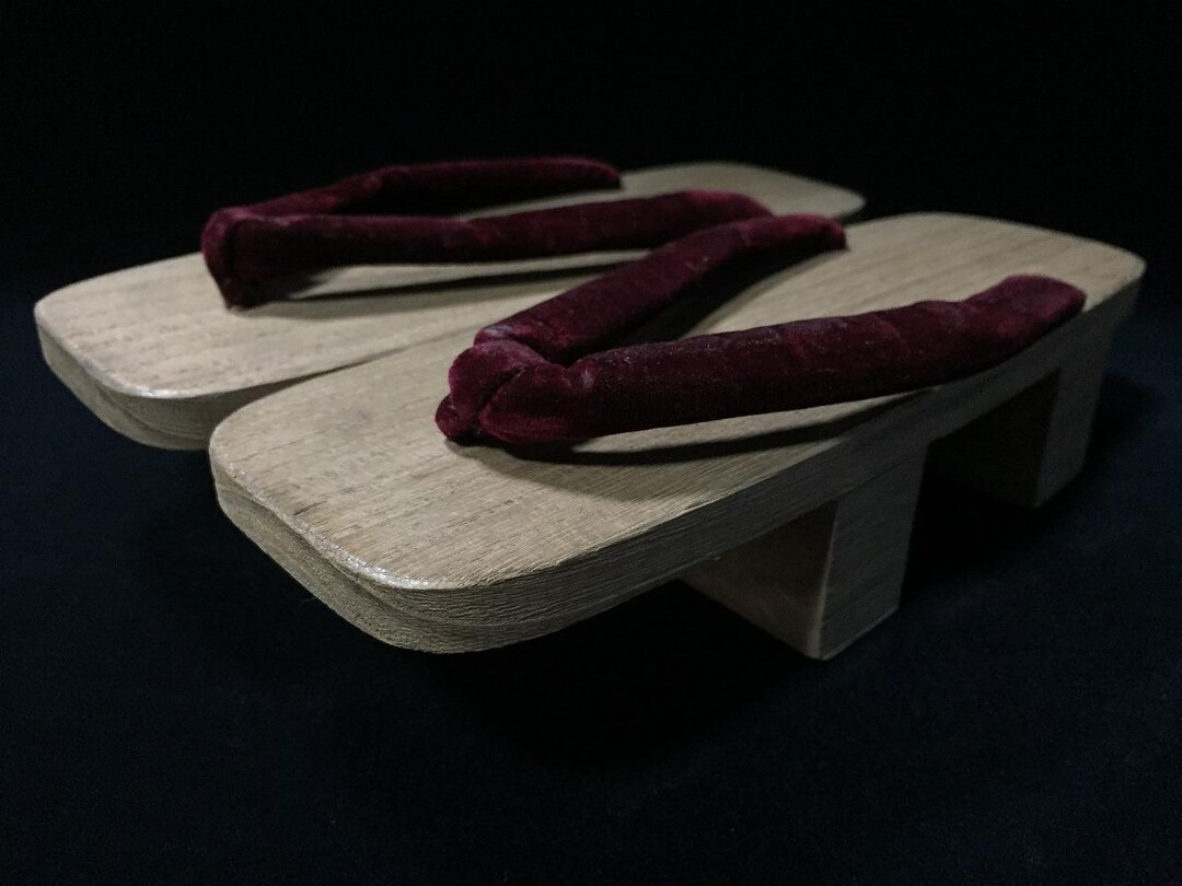 E0280 Japanese Wooden Clogs Sandals GETA Vintage KIMONO Fashion Unique ...