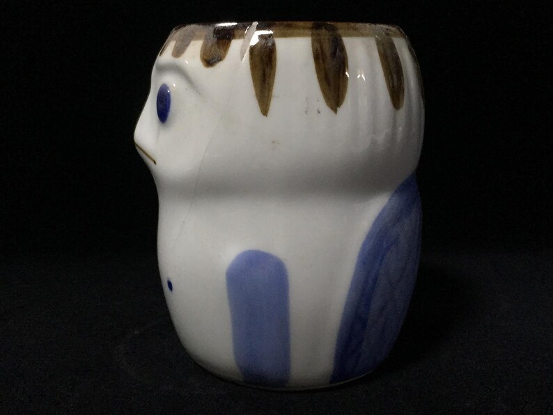C0861 Japanese Pottery Water Demon KAPPA Style Pot OKIMONO Vintage ...