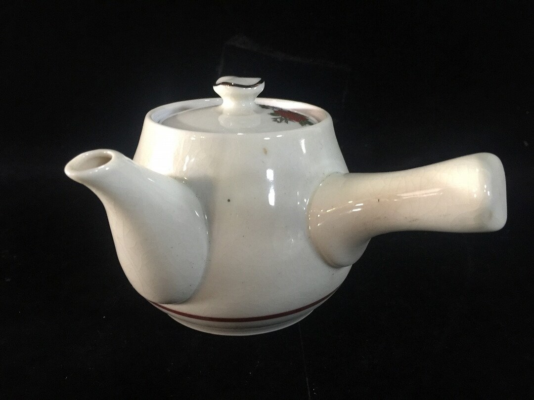 T0996 Japanese Pottery Tea Pot KYUSU Vintage Lidded Spout Handle SENCHA ...