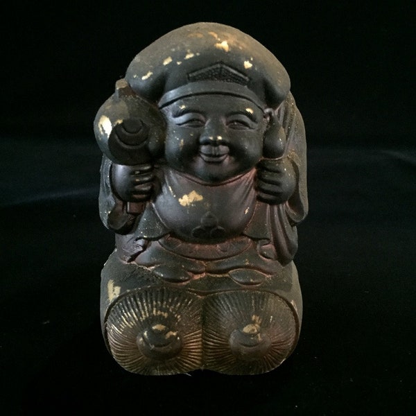 Japanese Daikoku Metal Statue - Etsy