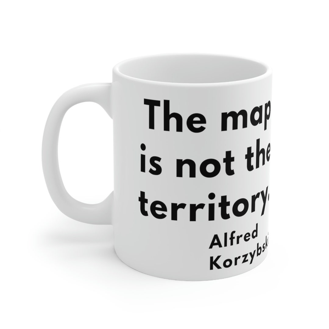 Alfred Korzybski Mapa Cotizar Taza de Café Cerámica Blanca 11 Oz ...