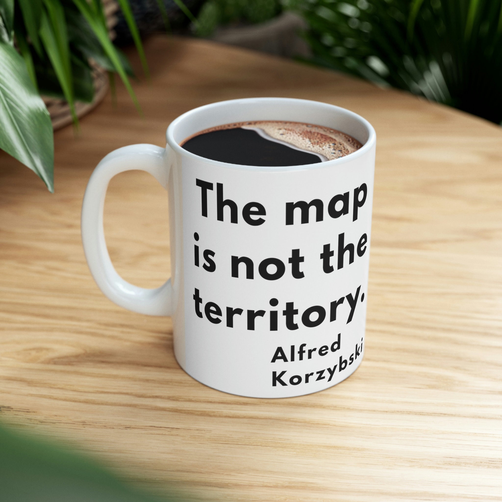 Alfred Korzybski Mapa Cotizar Taza de Café Cerámica Blanca 11 Oz ...