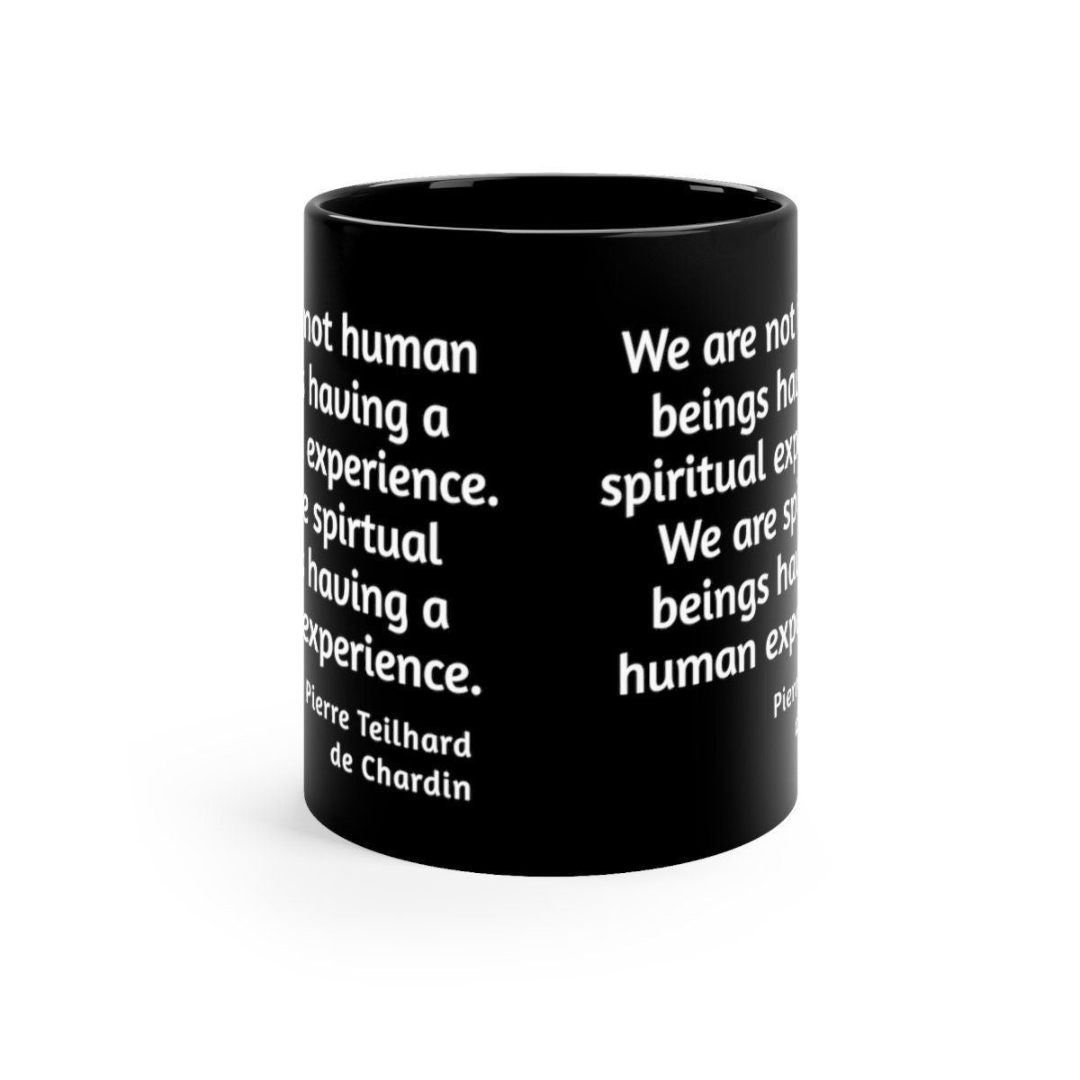 Teilhard De Chardin Experience Quote Coffee Mug Black - Etsy