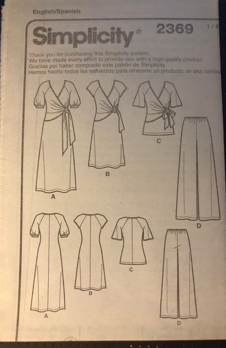 Simplicity Pattern 2369 Misses' Knit Dress in Two Lengths/ Tunic and ...