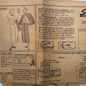 Vintage Skirt Blouse and Cape Pattern Simplicity 2753 Junior Misses' - Etsy