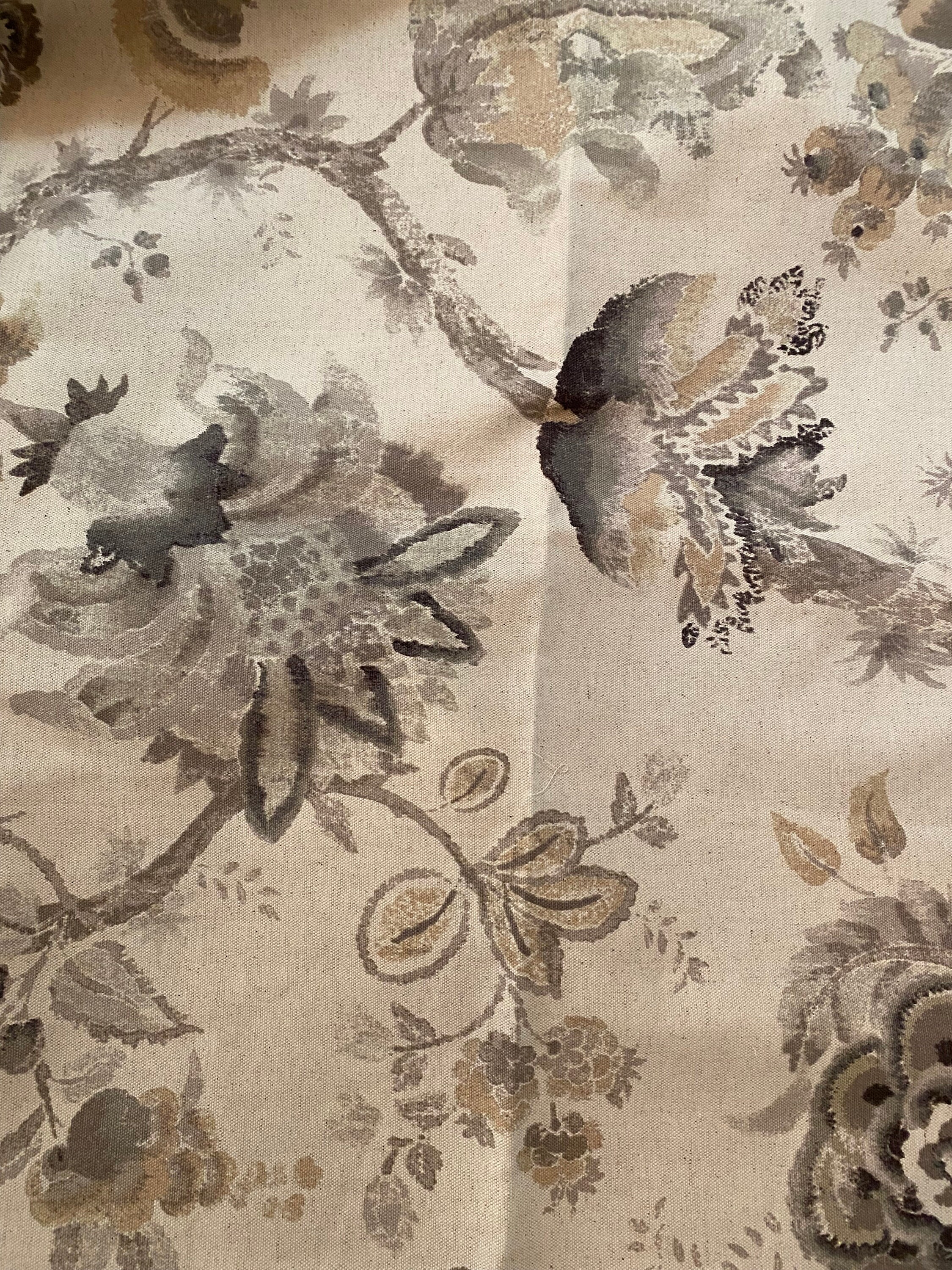 Edwardian Floral Upholstery Fabric - Etsy