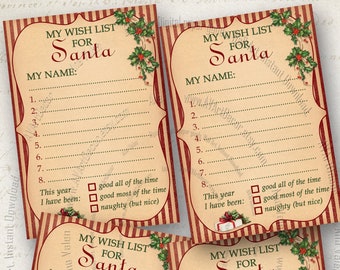 Christmas Wish List Printable | Etsy