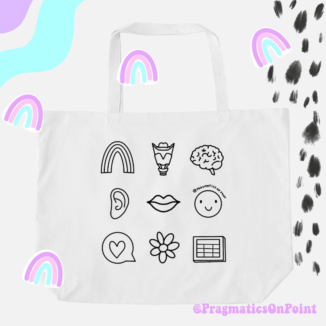 SLP Icons Large Tote Speech Therapy Language Pathologist - Etsy