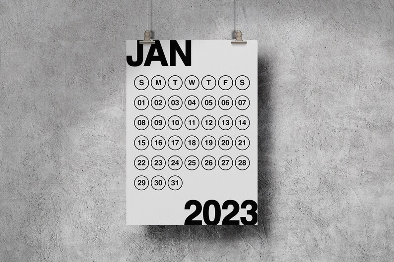 2023 Calendar Printable 2023 Wall Calendar 2023 Wall Planner 2023 ...
