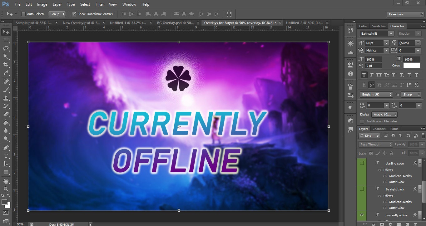 Purple Twitch Overlay Package - Etsy