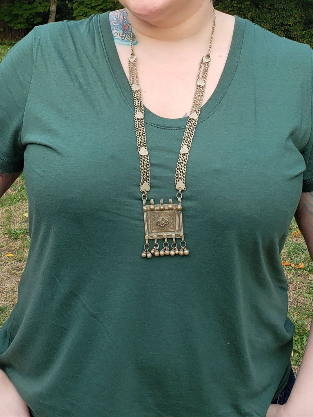 Sweet Unique Heart Adorned Along Kuchi Kutch Tribal Pendant on - Etsy