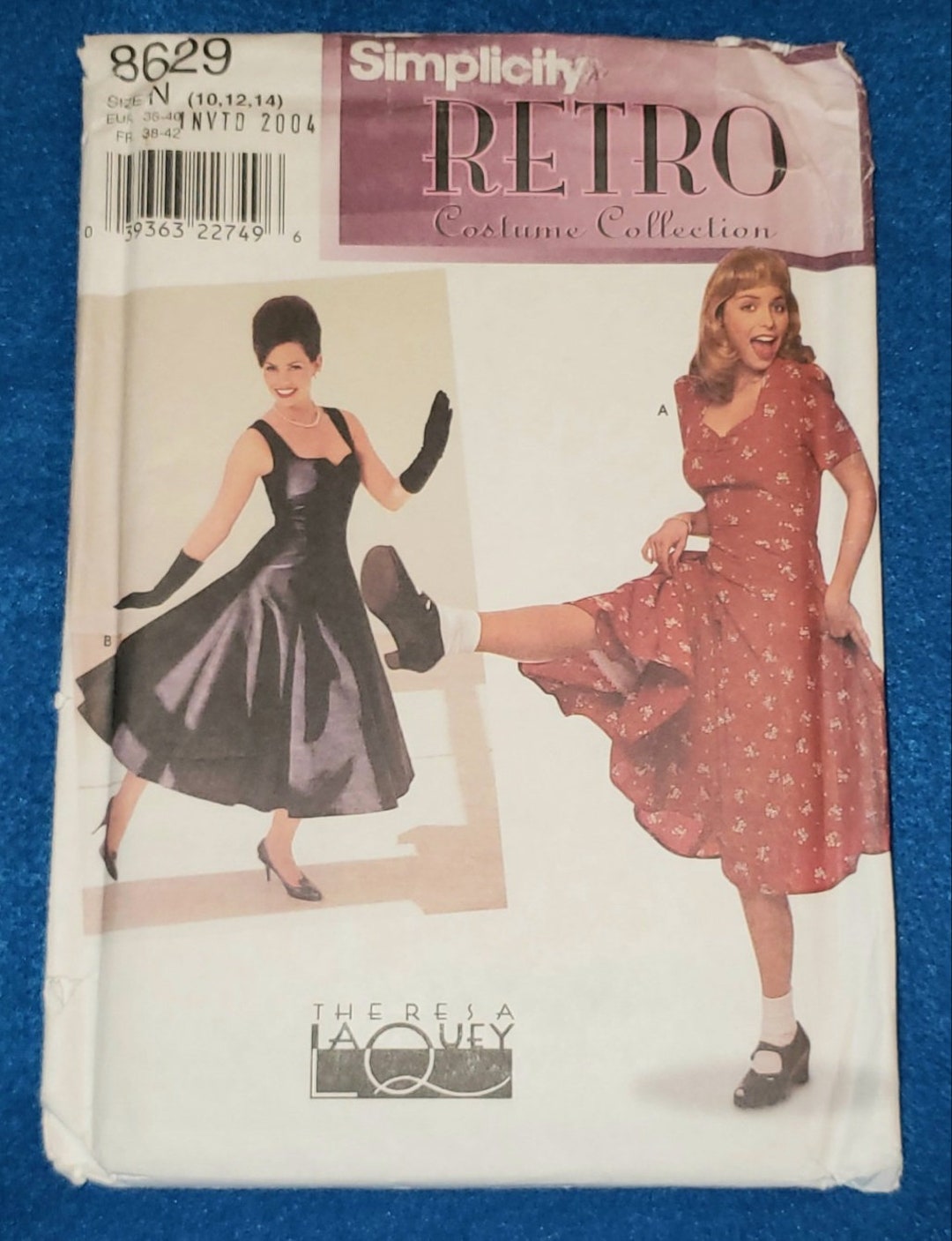 Vintage 1999 Costume Simplicity Retro Swing Dress # 8629 Pattern ~ Size 10-14 ~ Uncut Theresa ...