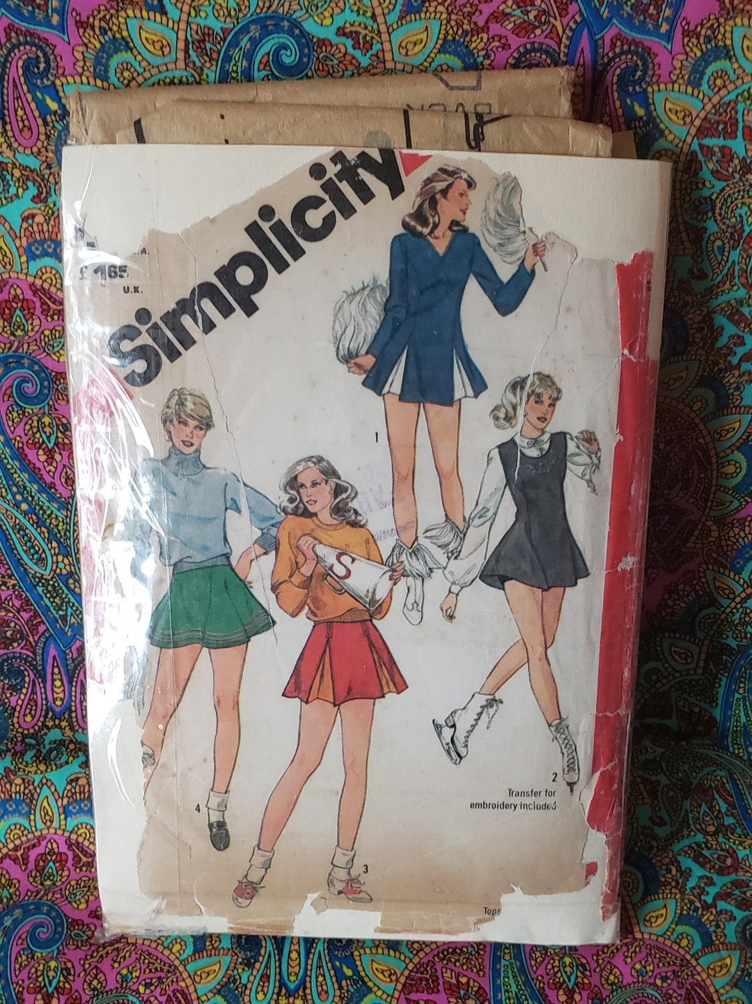 Vintage 1981 Simplicity 5301 Pattern, Misses Cheerleader and Skating ...