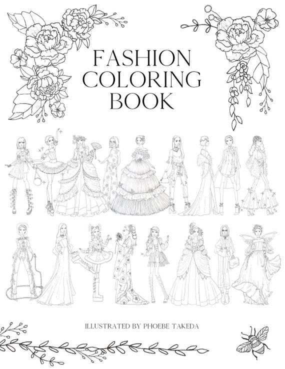 Fashion Coloring Book for Adults & Children - Etsy