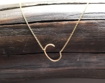 Letter C Necklace | Etsy