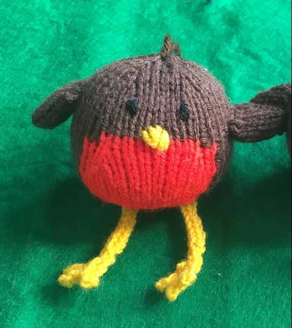 Supercute Hand Knitted Robin Christmas Tree Ornament - Etsy