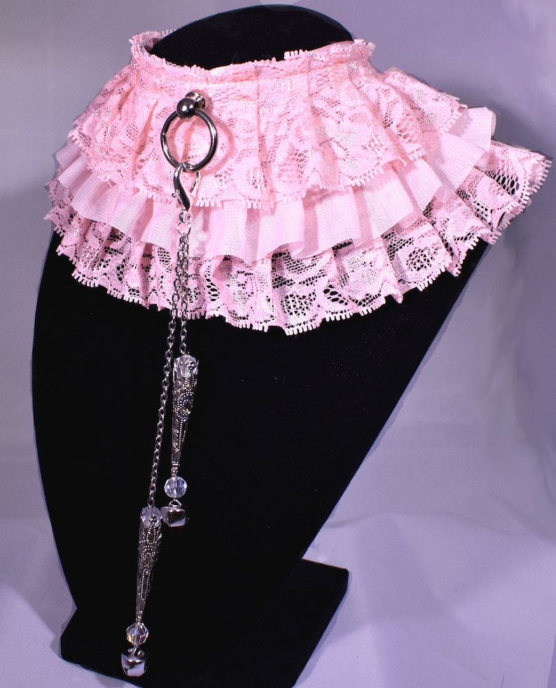 Layered Pink Lace Renaissance Jester Princess Collar | Etsy