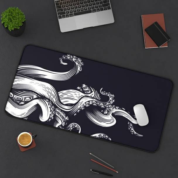 Octopus Desk Mat Large Mouse Pad Full Desk XXL Extended - Etsy