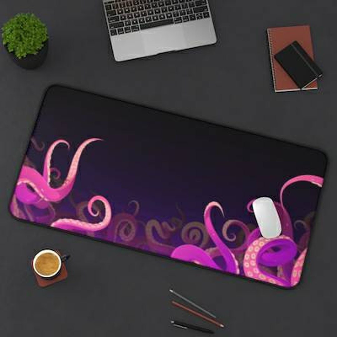 Pink Octopus Tentacles Desk Mat, Large Mouse Pad, XXL Extended Gaming ...