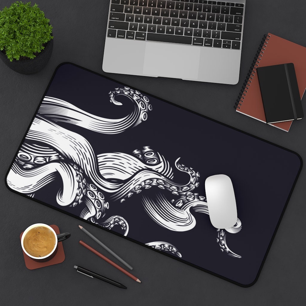 Octopus Desk Mat Large Mouse Pad Full Desk XXL Extended | Etsy