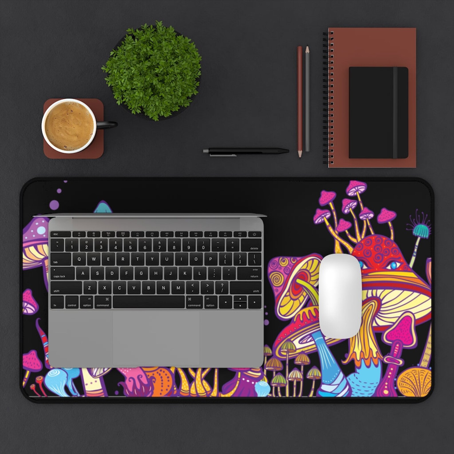 Psychedelic Mushrooms Desk Mat Large Mouse Pad Full Desk XXL - Etsy