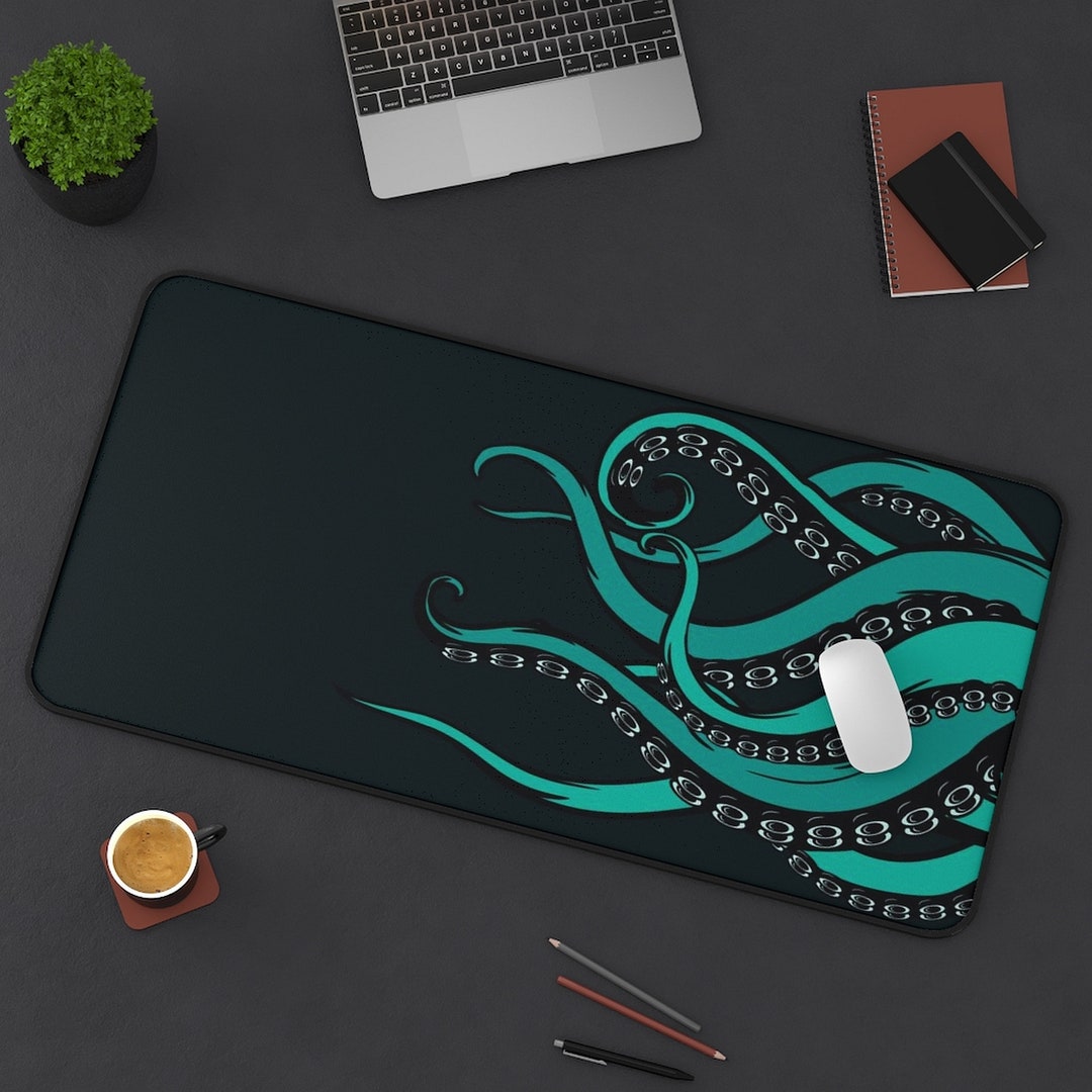 Octopus Desk Mat, Large Mouse Pad, Full Desk XXL Extended Gaming Mouse ...