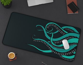 Octopus Desk Mat Large Mouse Pad Full Desk XXL Extended | Etsy