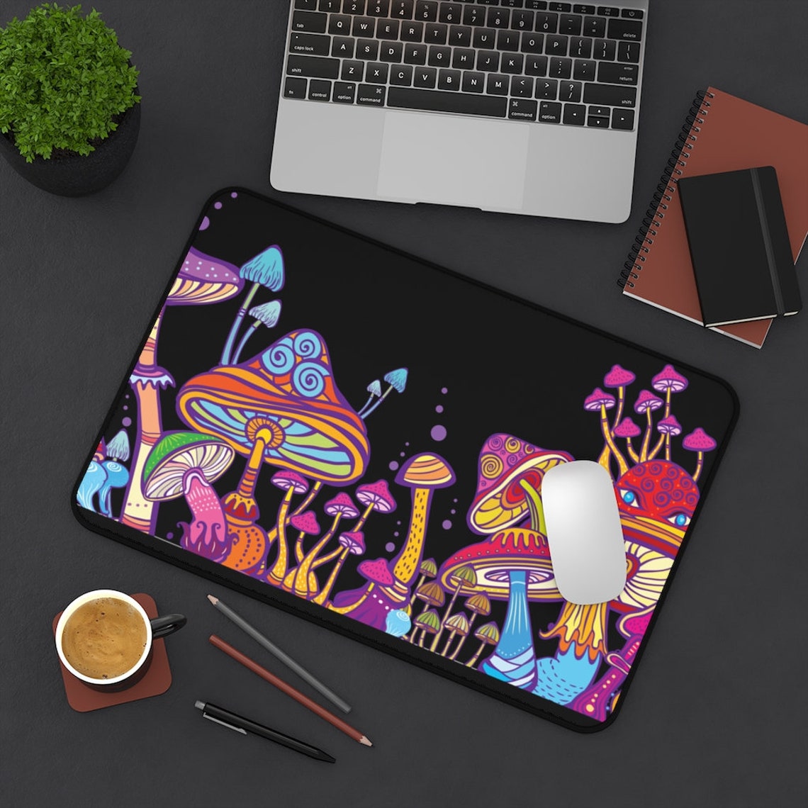 Psychedelic Mushrooms Desk Mat Large Mouse Pad Full Desk XXL - Etsy