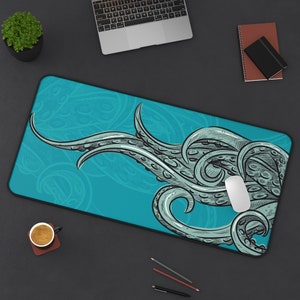Octopus Desk Mat, Large Mouse Pad, Full Desk XXL Extended Gaming Mouse ...