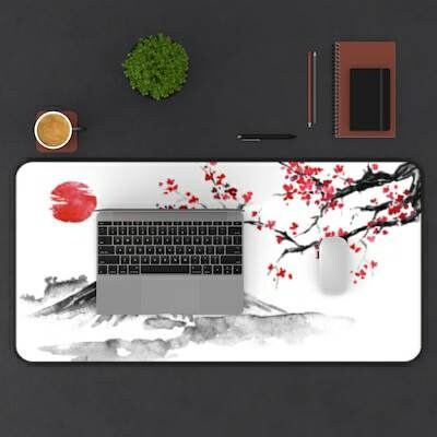 Japanese Desk Mat Fuji Mountain Desk Mat Home Office - Etsy