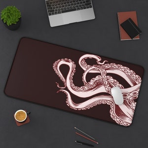 Octopus Desk Mat, Large Mouse Pad, Full Desk XXL Extended Gaming Mouse ...