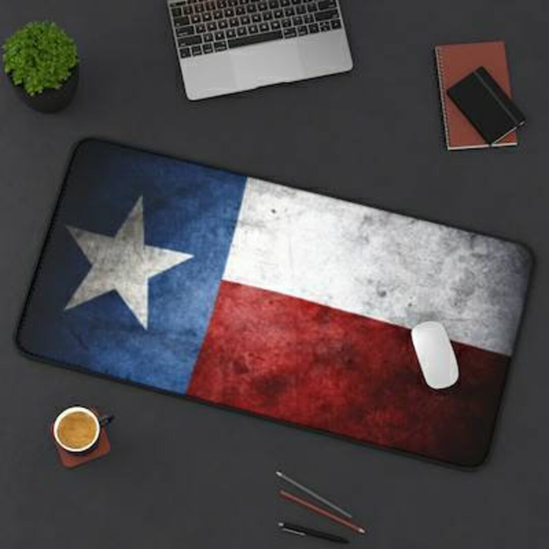Distressed Texas State Flag Desk Mat, Full Desk XXL Extended Gaming ...