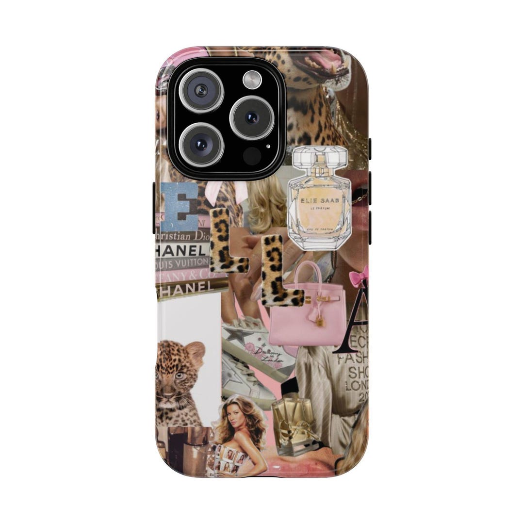 Glamour Cheetah Preppy Collage Tough Phone Cover Case for iPhone 7 8 ...