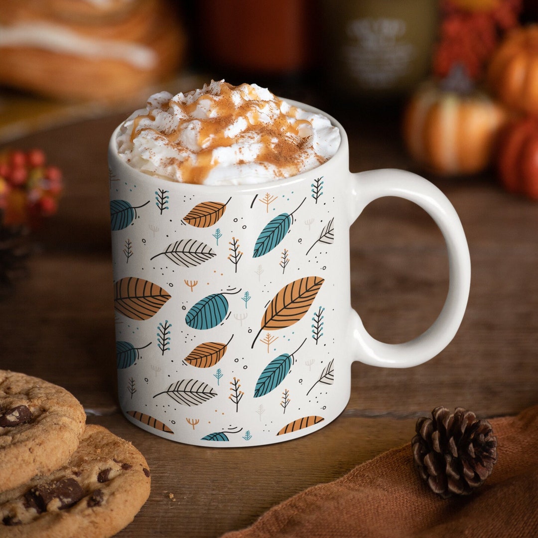 Autumn Leaves Mug Autumn Mug Fall Coffee Mug Thanksgiving - Etsy France