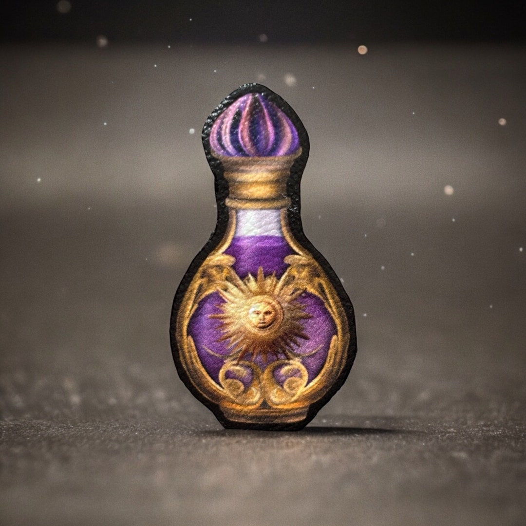 Pin. Magic Potion. Jewel, Pine Bottle, Vial of Purple Magic Potion ...