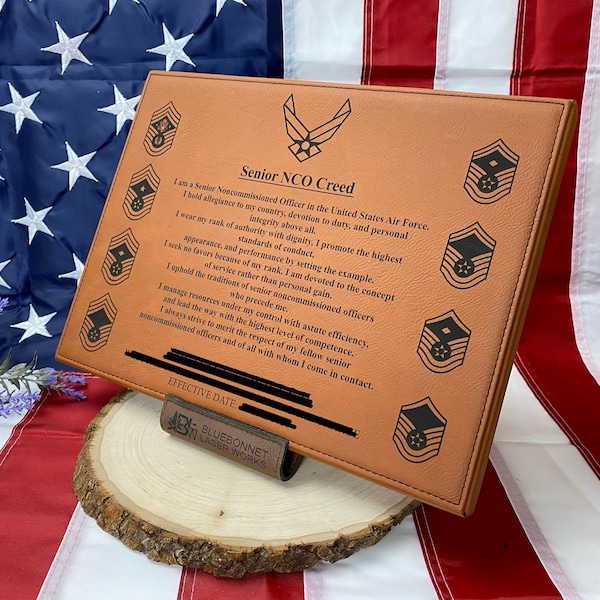 Snco Air Force Creed - Etsy