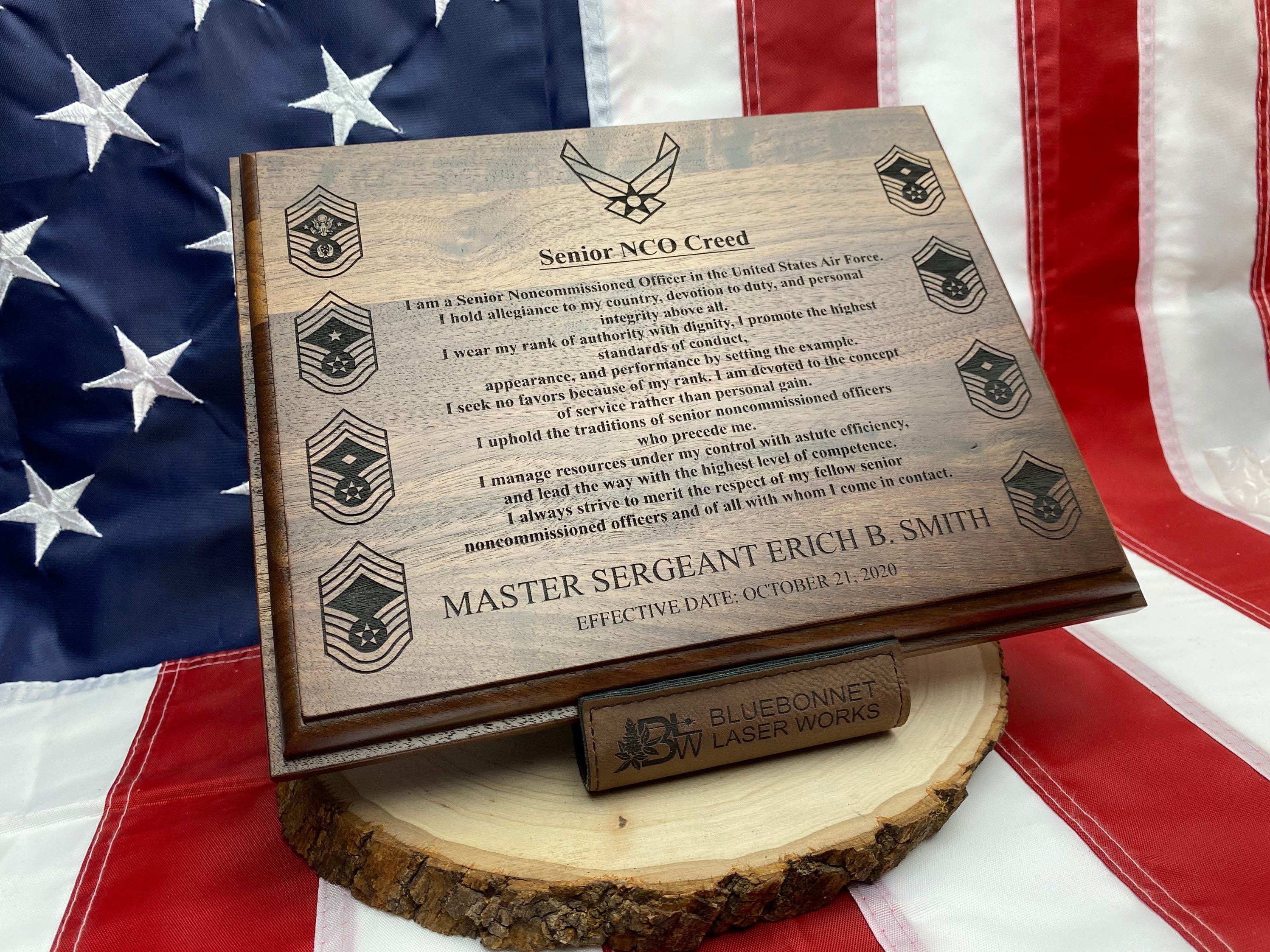 Air Force Senior NCO Creed Leatherette: Plaque, Induction, Promotion ...