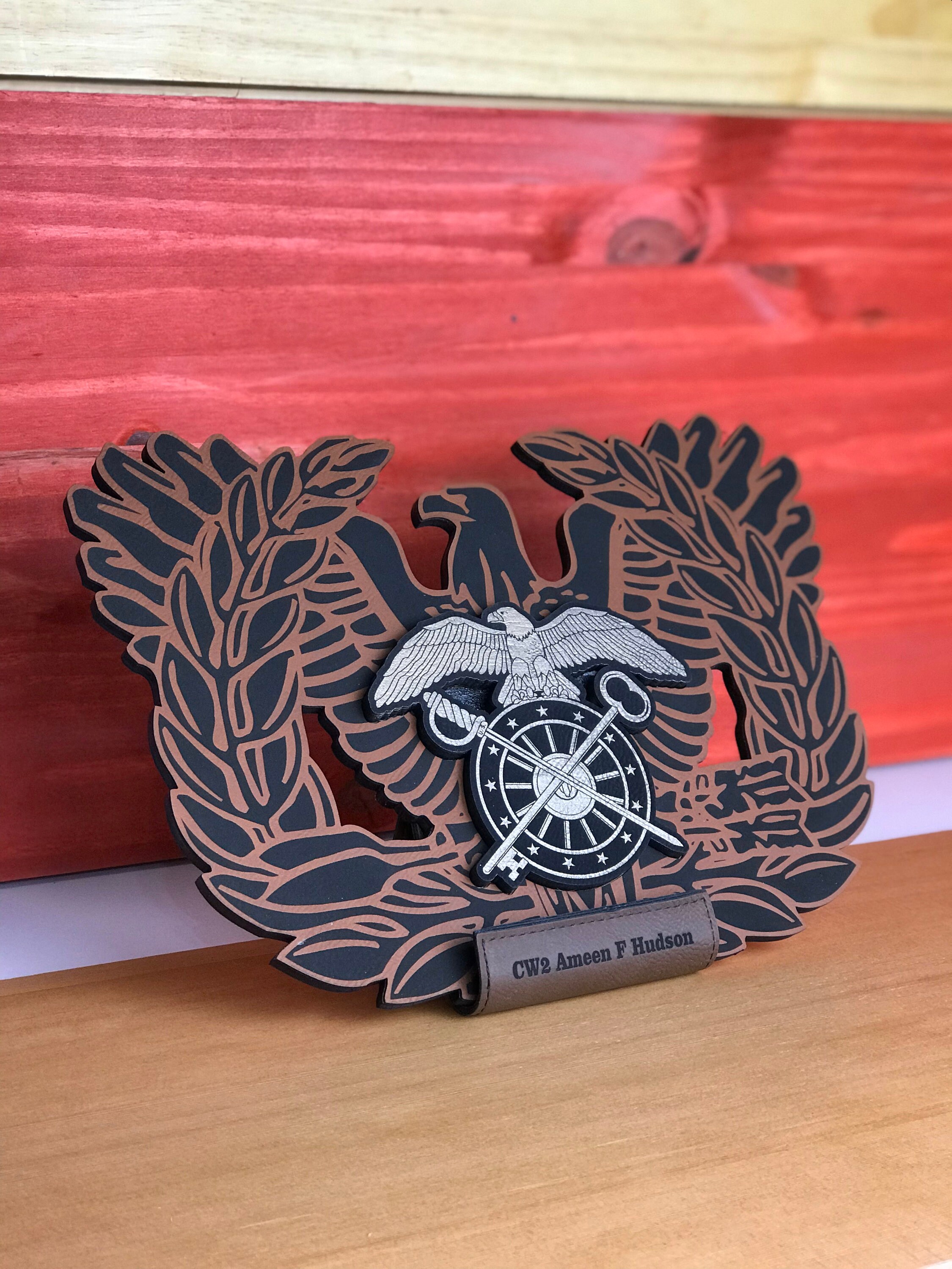 Eagle Rising / Branch Insignia Army Plaque Birch | Etsy