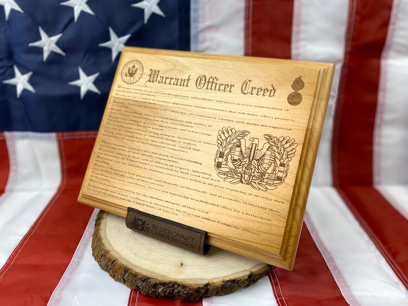 Personalized Army Warrant Officer Creed Plaque, Military Gift - Etsy