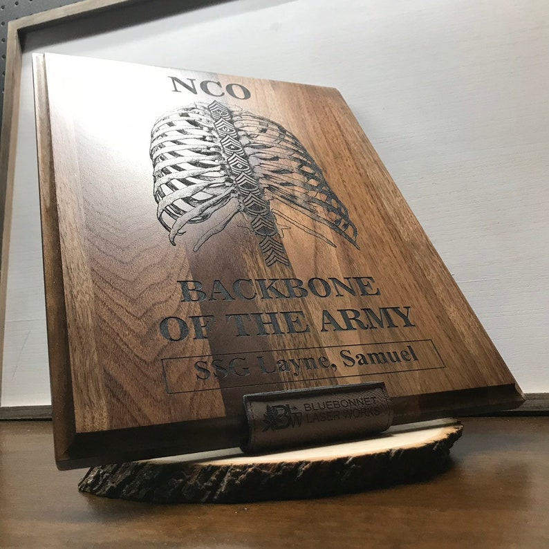 NCO Backbone of the Army Plaque; Induction, Promotion, Soldier, Army ...